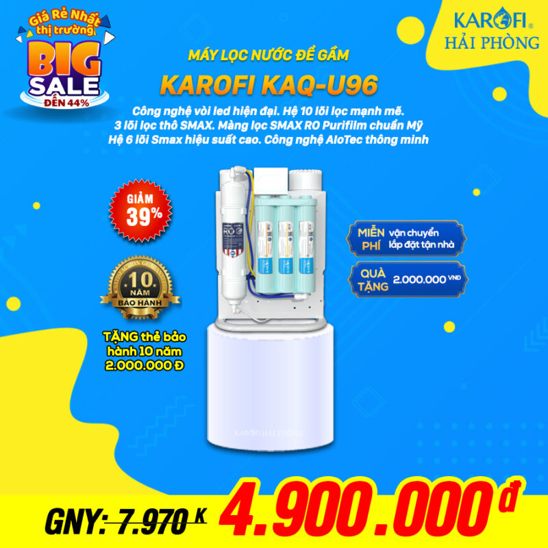 Máy lọc nước RO Karofi KAQ-U65 - Karofi Hải Phòng